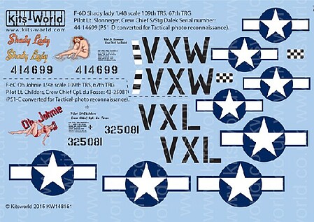 Warbird P51 Shady Lady, Oh Johnie Plastic Model Aircraft Decal 1/48 ...
