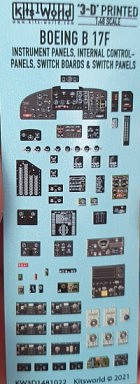 Warbird 3D Color Instrument Panels B17F USAAF Bombers Plastic Model ...