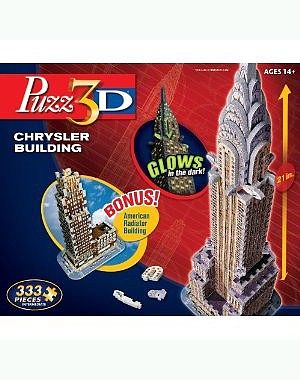 Wrebbit Glow-in-the-Dark Chrysler Building, USA & Radiator Building 3D ...