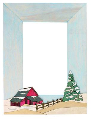 Woodscapes Farm Point WoodScape Art Kit w/Mirror 14x20''