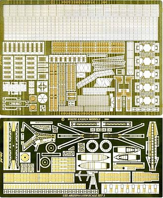 White-Ensign Ultimate USS Arizona Detail Set for TSM Plastic Model Ship ...