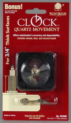 Walnut-Hollow 3/4'' Clock Movements