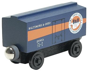 Whittle Wooden Toy Train- Box Car Baltimore & Ohio #100229