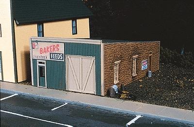 Wlaker Businesses Baker's Feeds 26 x 43' - HO-Scale #2103