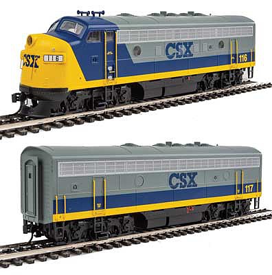 WalthersMainline EMD F7 A-B Set CSX #116 & #117 HO Scale Model Train ...