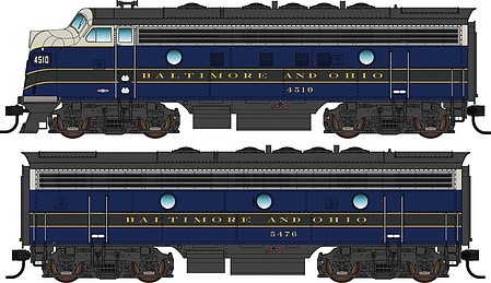 WalthersMainline EMD F7 A-B Set ESU Sound and DCC - B&O #4510, #5476