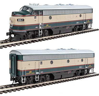 WalthersMainline EMD F7 A-B Set - Standard DC Burlington Northern #1 ...