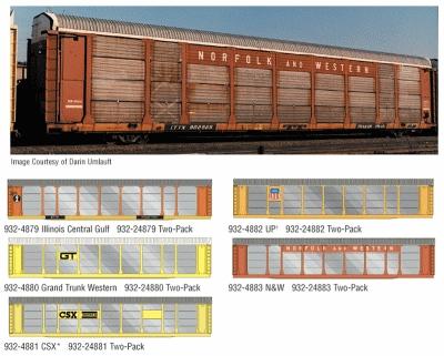 Walthers Gold Line(TM) Tri-Level Enclosed Auto Carrier Ready to Run Norfolk & Western - HO-Scale ...