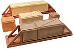 Railstuff Large Wooden Crates (2) Model Railroad Building Accessory HO ...