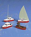 Kibri Shrimp Boat CUX 16 Kit (blue & white) HO Scale Model Railroad ...