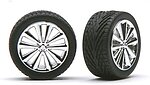 Pegasus Daggars Chrome Rim/Tires (4) Plastic Model Tire Wheel 1/24 ...