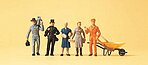 Preiser People Working Workmen w/Accessories (5) Model Railroad Figures ...