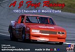 Salvinos '81 Hardee's Monte Carlo Bobby Allison (Ranier) Plastic Model ...