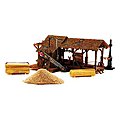 JV Lucas Sawmill Kit HO Scale Model Railroad Building #2021