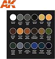 AK American Civil War Paint Set (18 Colors) 17ml bottles