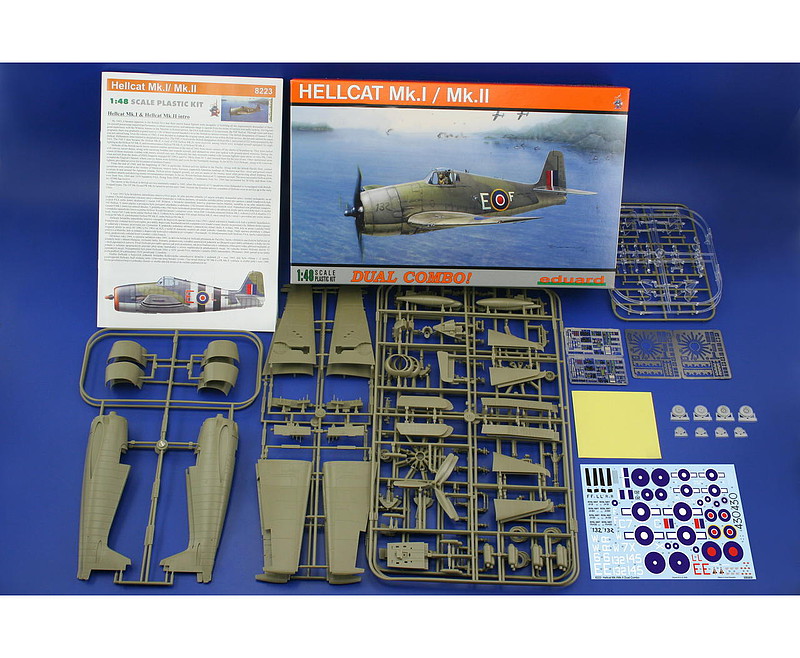 Hellcat Mk I/Mk II Fighter Dual Combo -- Plastic Model Airplane Kit ...