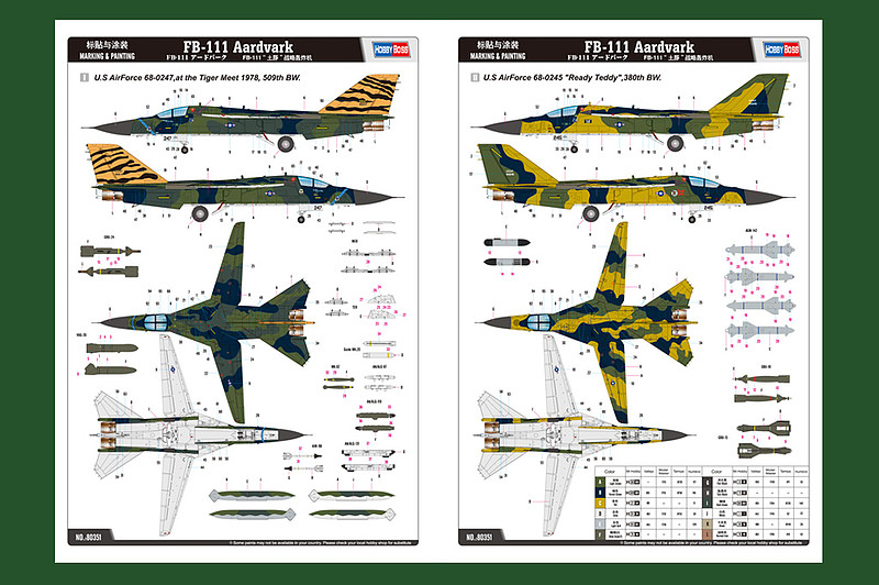 FB-111 Aardvark -- Plastic Model Airplane Kit -- 1/48 Scale -- #80351 ...