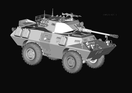 LAV-150 APC 90mm Cockerill Gun -- Plastic Model Military Vehicle Kit ...