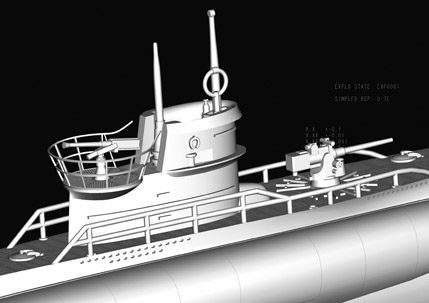 Type VII-C German U-Boat -- Plastic Model Military Ship Kit -- 1/350 ...