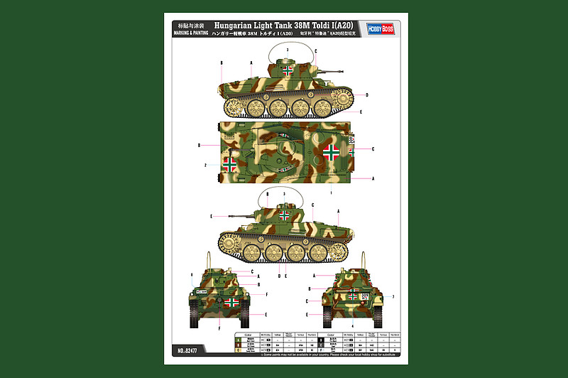 Hungarian Light Tank 38M Toldi I (A20) -- Plastic Model Military ...