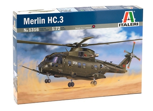 Merlin HC3 -- Plastic Model Helicopter Kit -- 1/72 Scale -- #551316 ...