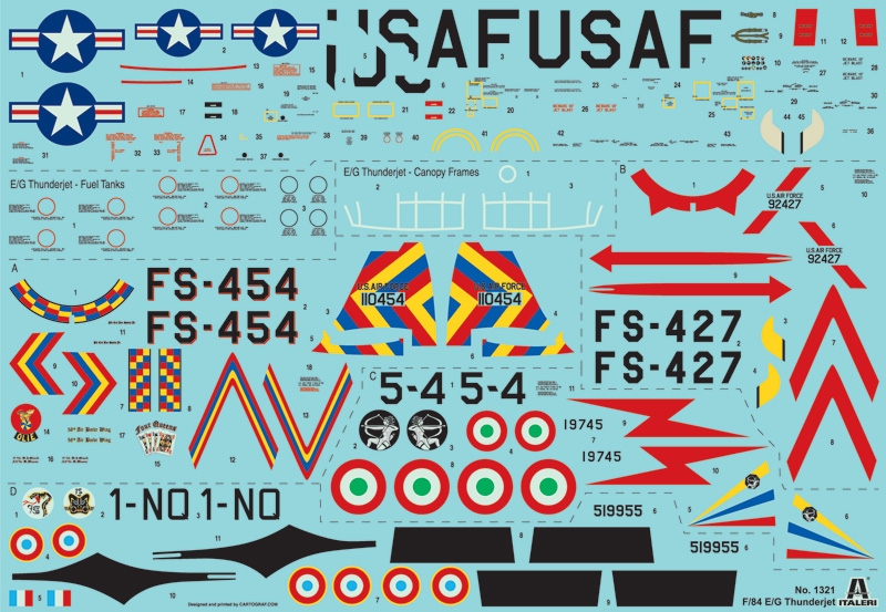 F-84 G Thunderjet -- Plastic Model Airplane Kit -- 1/72 Scale ...