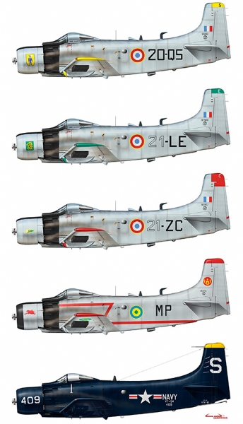 AD4 Skyraider Aircraft -- Plastic Model Airplane Kit -- 1/48 Scale ...