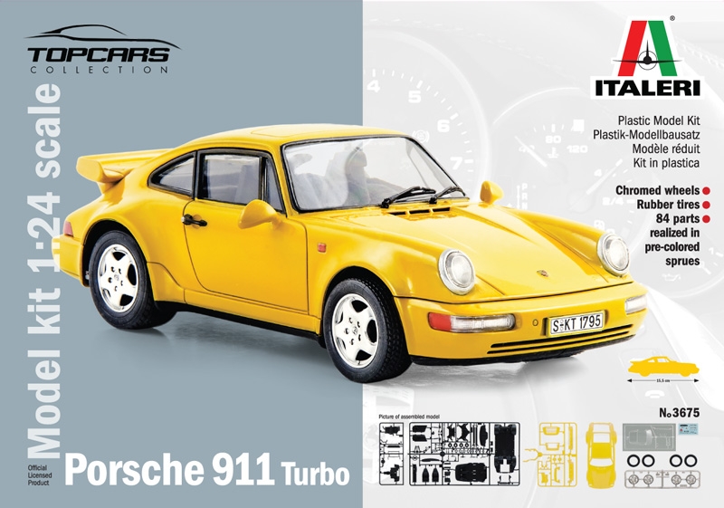 Porsche 911 Turbo -- Plastic Model Car Kit -- 1/24 Scale -- #553675 ...