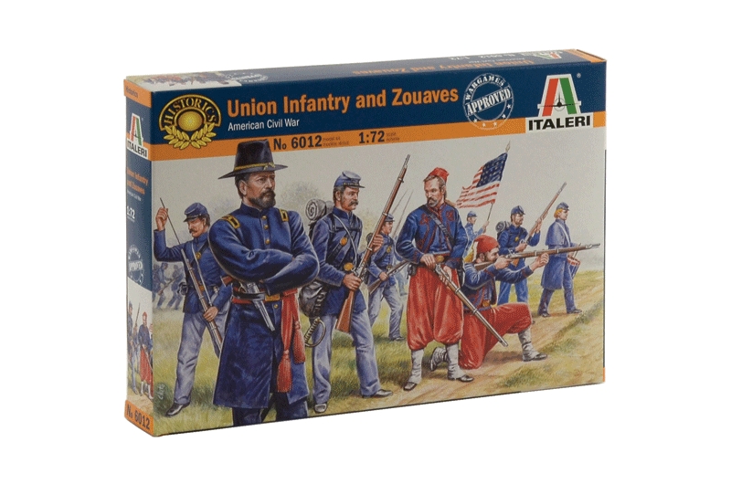 Union Infantry/Zouaves -- Plastic Model Military Figure Kit -- 1/72 ...