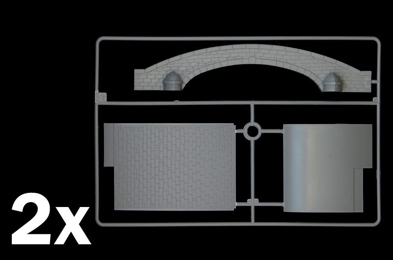 Stone Bridge -- Plastic Model Military Diorama -- 1/72 Scale -- #556128 ...