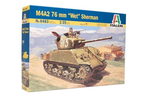 M4A2 76mm Wet Sherman Tank -- Plastic Model Military Vehicle Kit -- 1/ ...