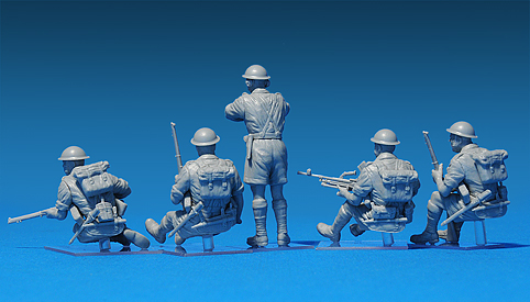 British Soldiers Tank Riders -- Plastic Model Military Figure -- 1/35 ...