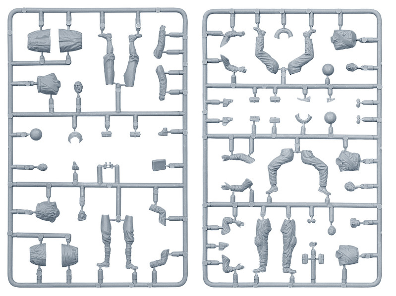 Italian Tank Crew (5) -- Plastic Model Military Figure -- 1/35 Scale ...