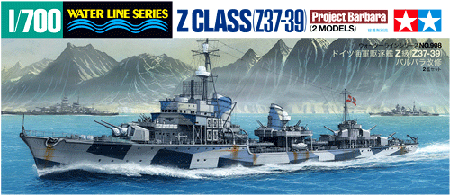 German Z Class Z37-39 Destroyer Boats -- Plastic Model Military Ship ...