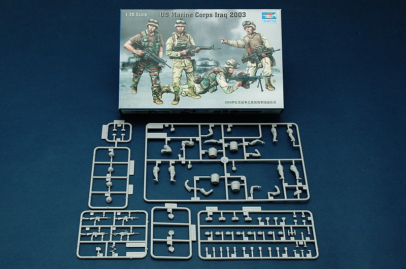 US Marine Corps Iraq 2003 Figure Set (4) -- Plastic Model Military ...