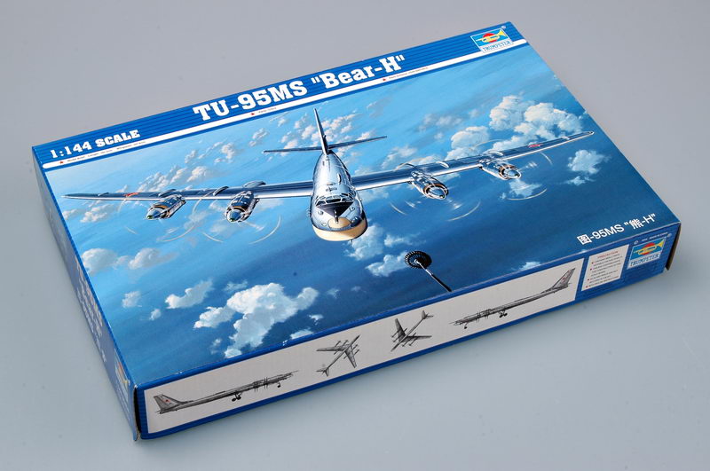 Russian TU95MS Bear H Bomber -- Plastic Model Airplane Kit -- 1/144 ...