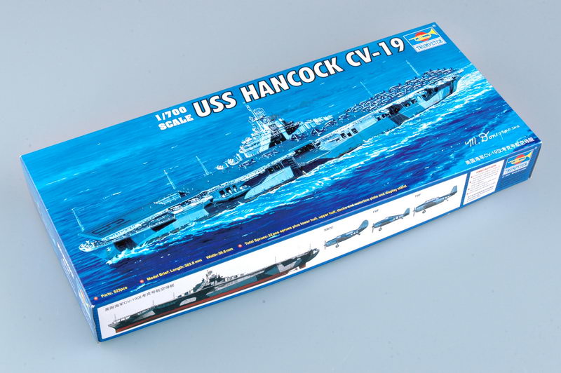 USS Hancock Aircraft Carrier -- Plastic Model Military Ship -- 1/700 ...