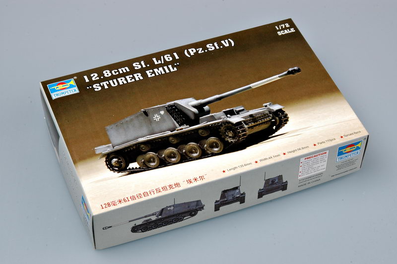 German 12.8cm Sf.L/61 (Pz.Sf.V) Sturer Emil Tank -- Plastic Model Kit ...