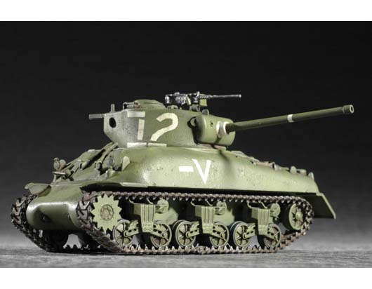 US M4A1(76)W Sherman Tank -- Plastic Model Military Vehicle Kit -- 1/72 ...