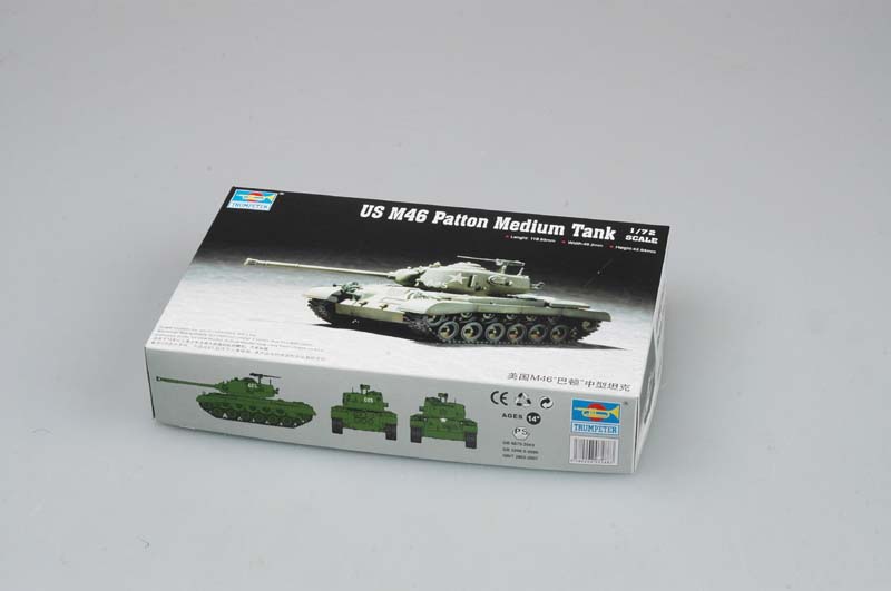 US M46 Patton Medium Tank -- Plastic Model Military Vehicle Kit -- 1/72 ...