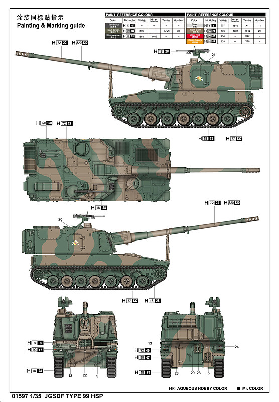 JGSDF Type 99 Self Propelled Howitzer -- Plastic Model Military Vehicle ...