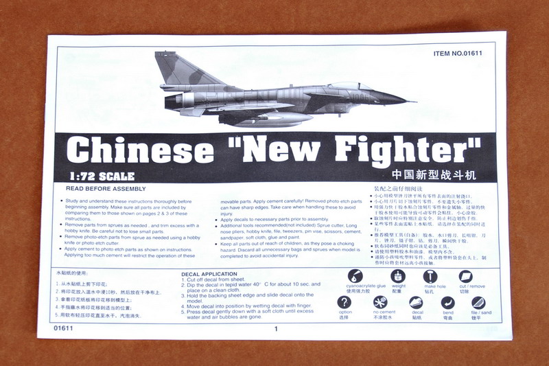 Jian 10 (J10) Chinese Fighter Aircraft -- Plastic Model Airplane Kit ...