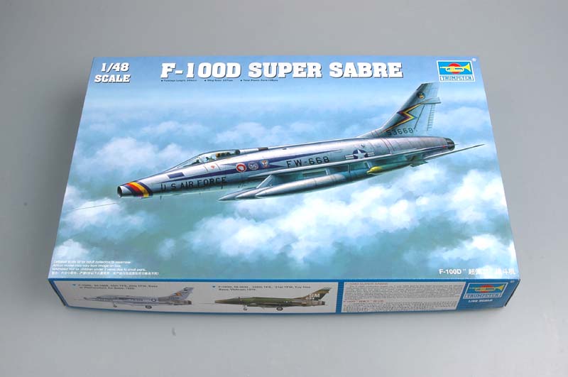 F100D Super Sabre Fighter Aircraft -- Plastic Model Airplane Kit -- 1/ ...