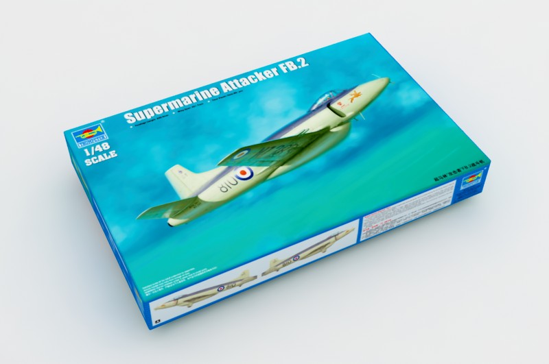 Supermarine Attacker FB.2 Fighter Aircraft -- Plastic Model Airplane ...