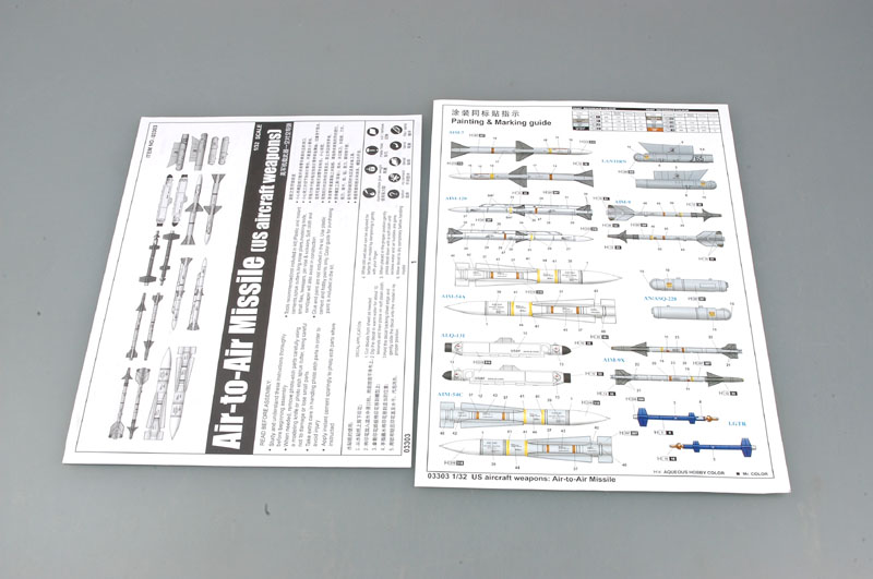 US Aircraft Weapons Set Air-to-Air Missiles -- Plastic Model Military ...