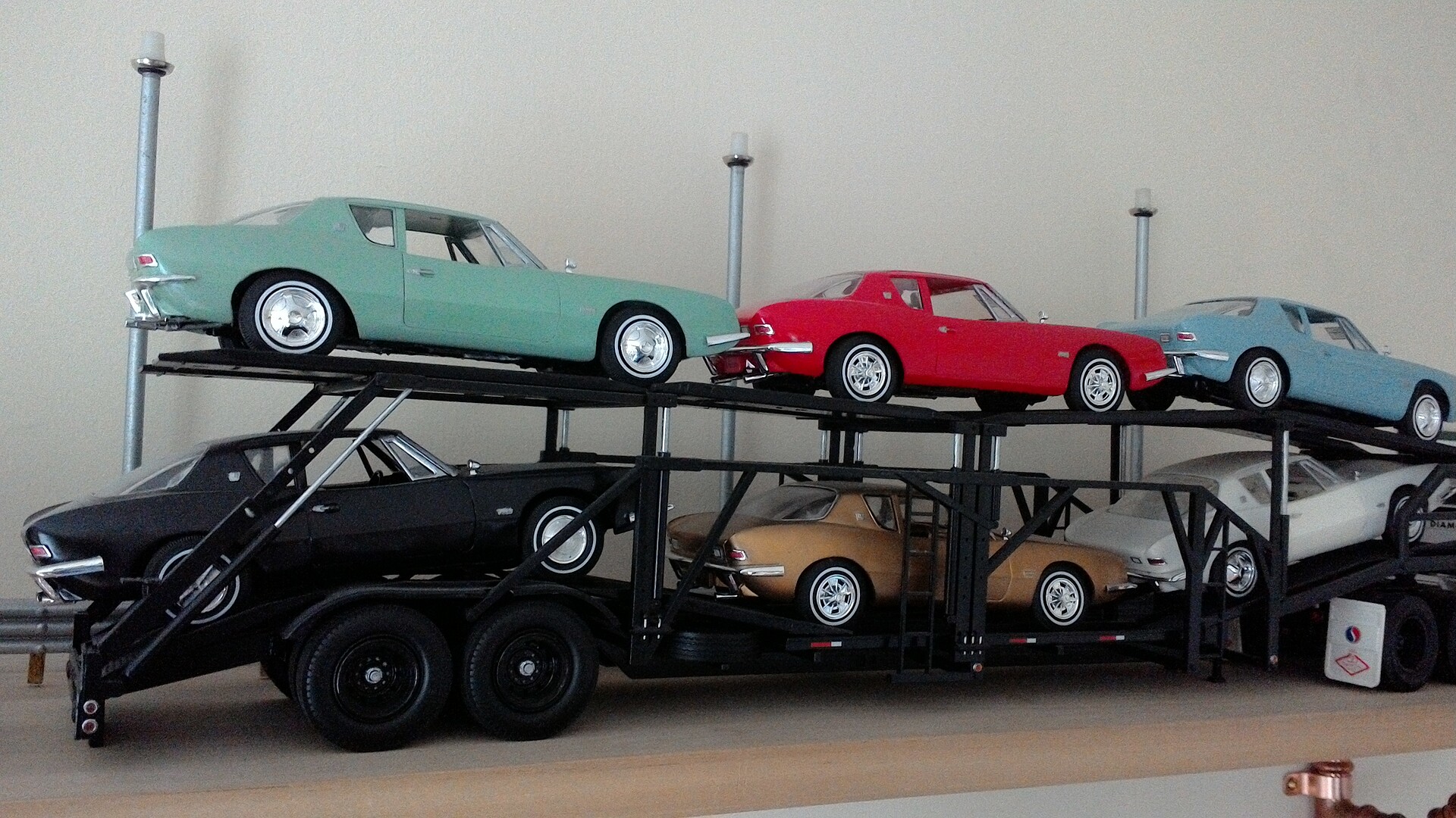 Auto Transport Trailer -- Plastic Model Trailer Kit -- 1/25 Scale ...