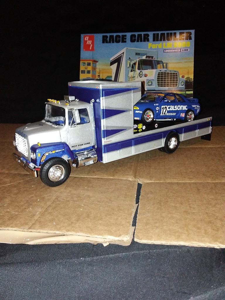 Ford LN 8000 Race Car Hauler -- Plastic Model Truck Kit -- 1/25 Scale ...