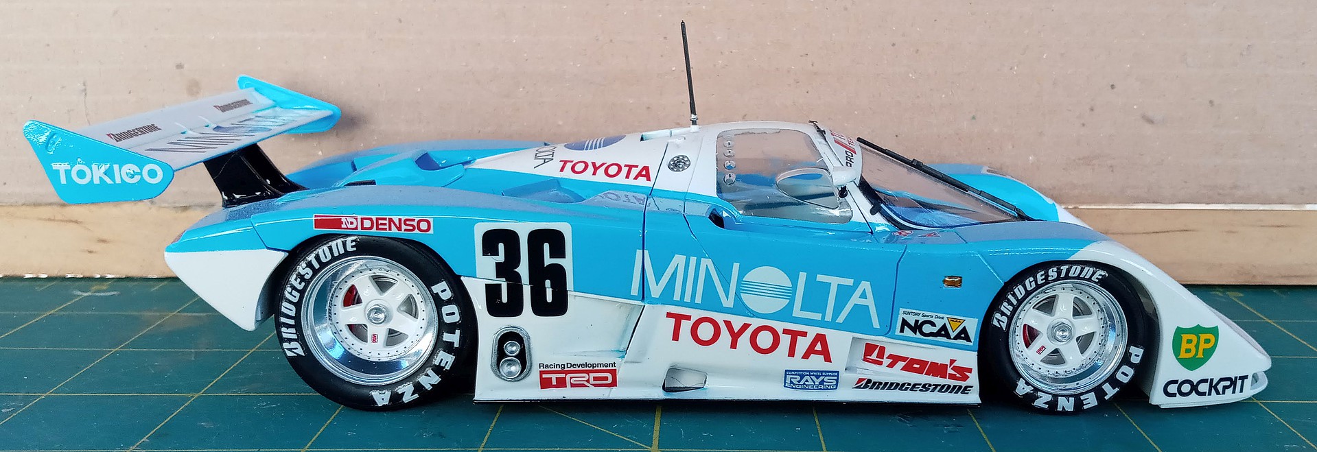 Toyota 88C-V Minolta Racecar GP -- Plastic Model Car Kit -- 1/24 Scale ...