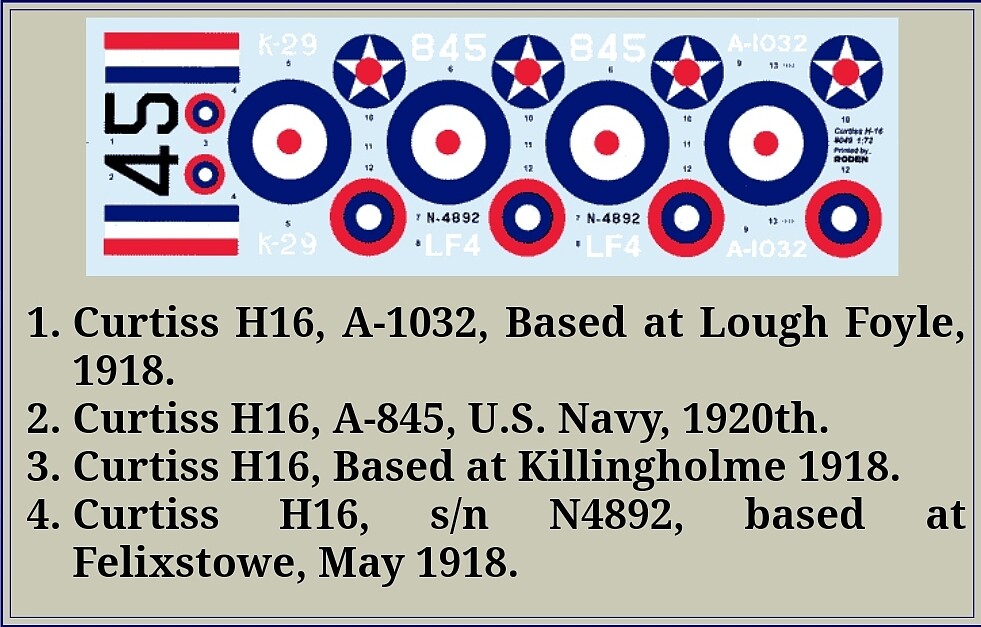 Curtiss H-16 -- Plastic Model Airplane Kit -- 1/72 Scale -- #rd0049 ...