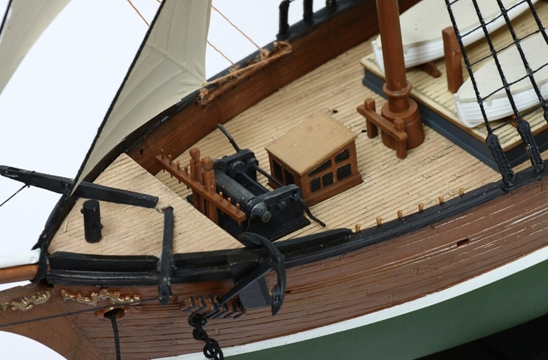 English Brigantine -- 1/100 Scale -- Plastic Model Military Ship ...